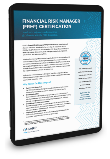 FRM® Certification At A Glance Download | GARP