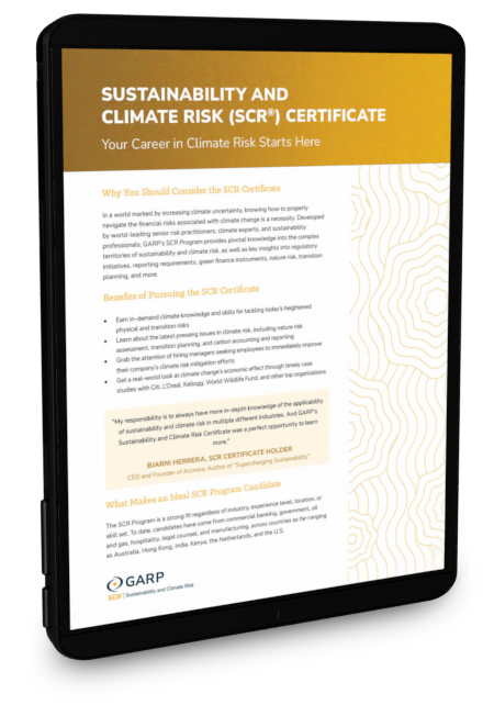 SCR® Certification At A Glance Download | GARP