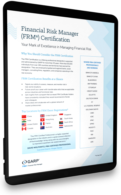 FRM® Certification At A Glance Download | GARP