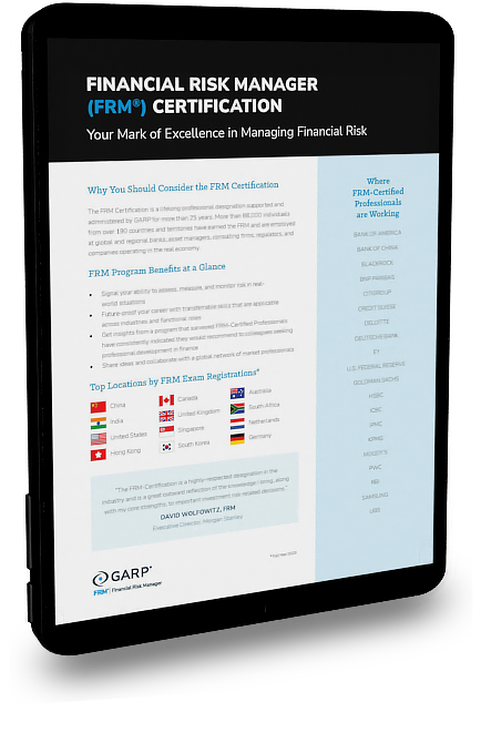 FRM® Certification At A Glance Download | GARP