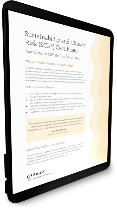 SCR® Certification At A Glance Download | GARP