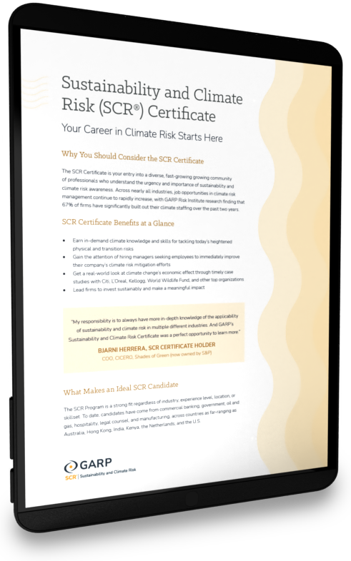 SCR® Certification At A Glance Download | GARP