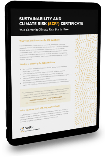 SCR® Certification At A Glance Download | GARP