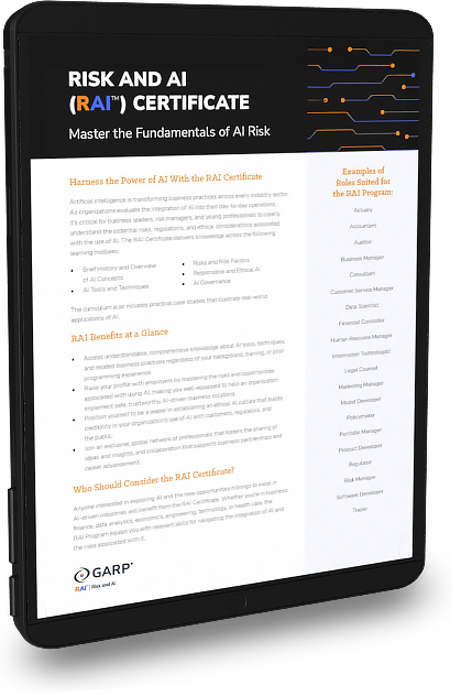 RAI Certification At A Glance Download | GARP